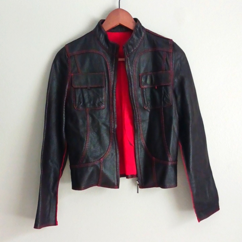 Authentic Robo Trend Vintage Leather Jacket Size S - Gem